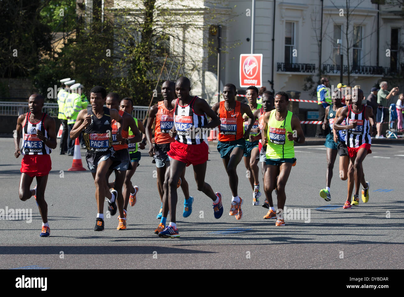 London, UK. 13th Apr, 2014. London Marathon 2014 Ethiopian long ...