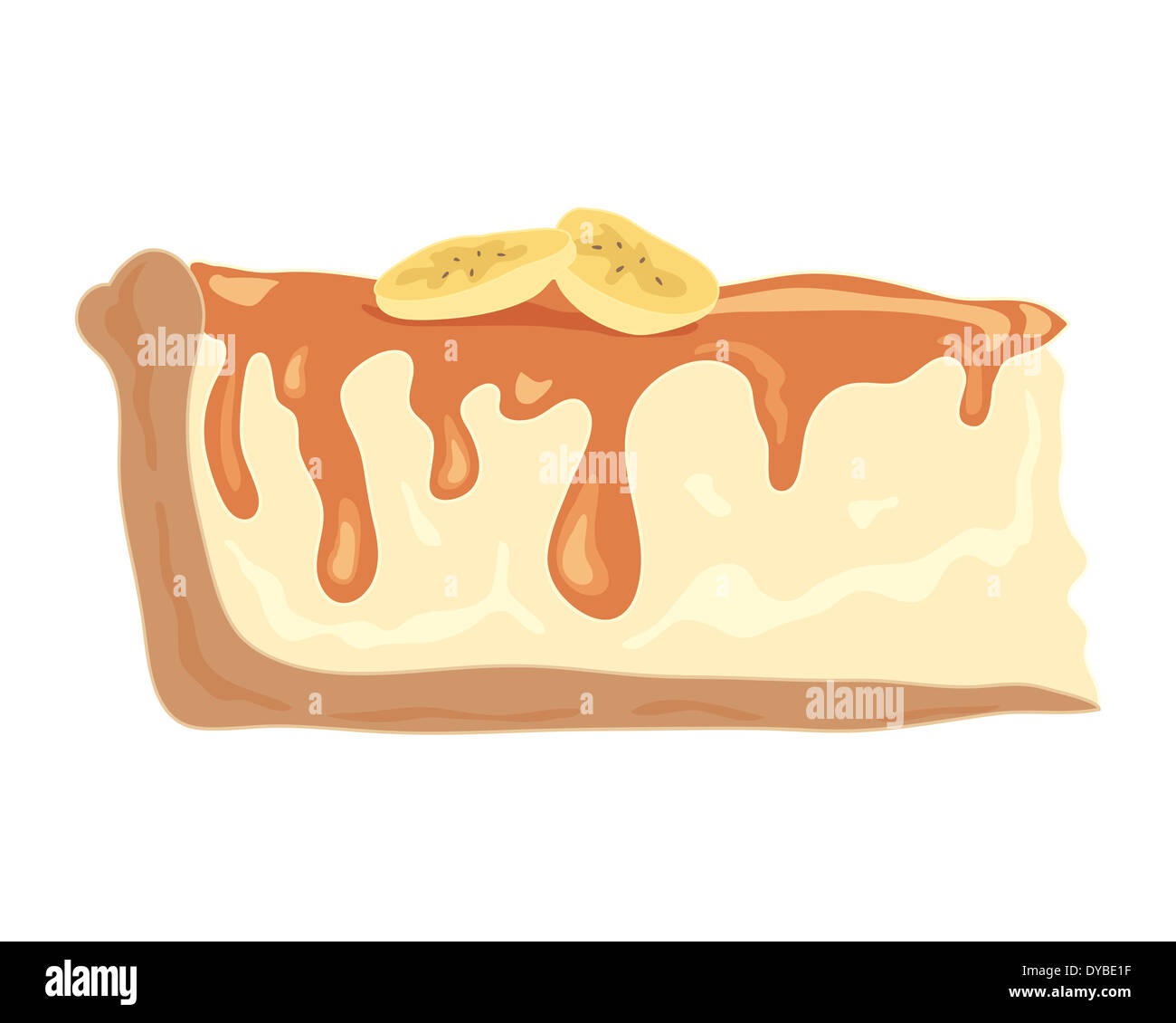 Banoffee pie illustration hi-res stock photography and images - Alamy
