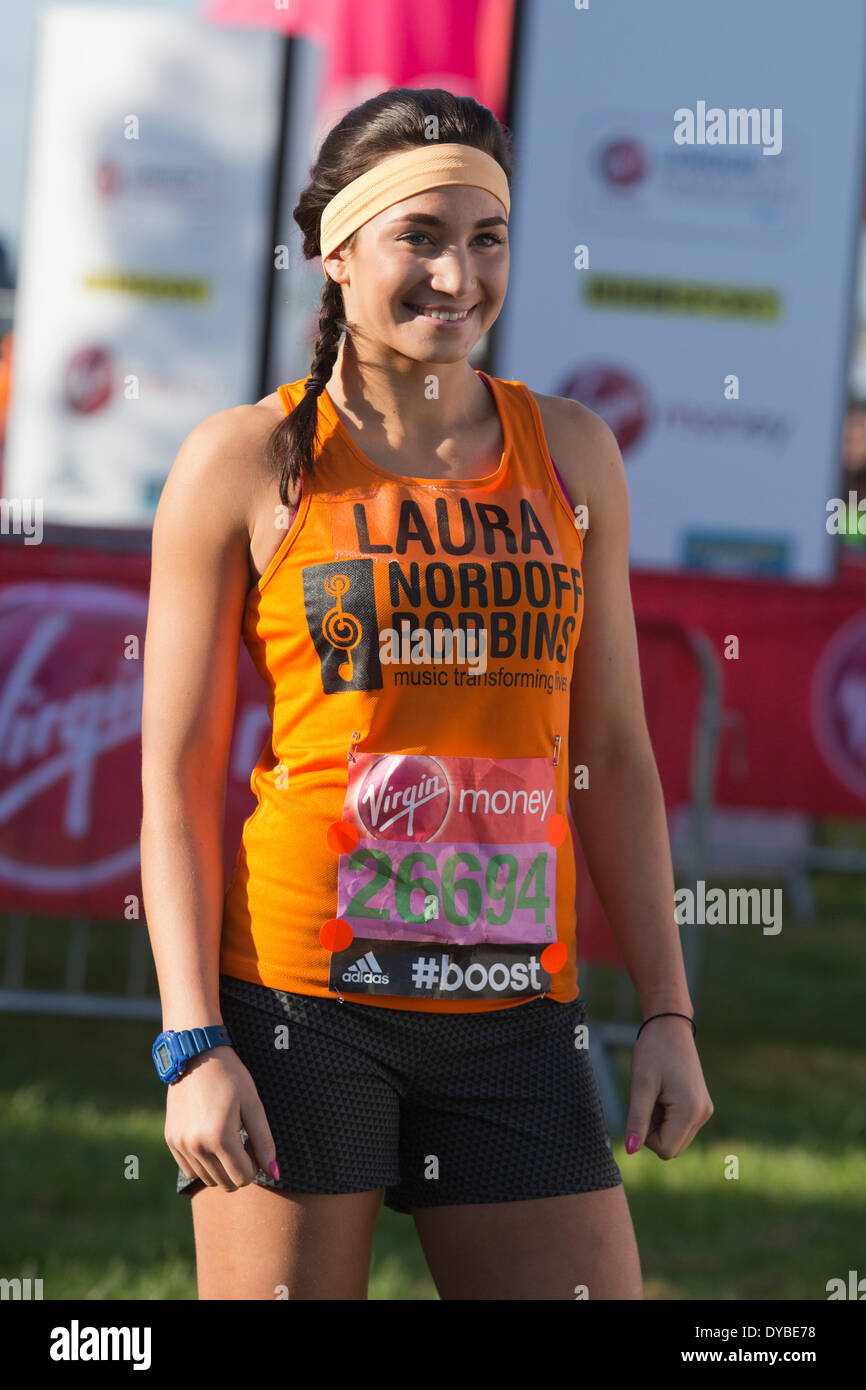 London, UK. 13th Apr, 2014. Classical singer Laura Wright. Celebrities ...