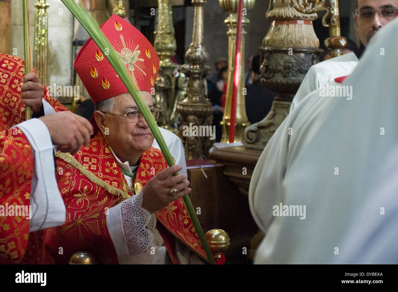 Jerusalem, Middle East. 13th Apr, 2014. Archbishop FOUAD TWAL, Latin ...