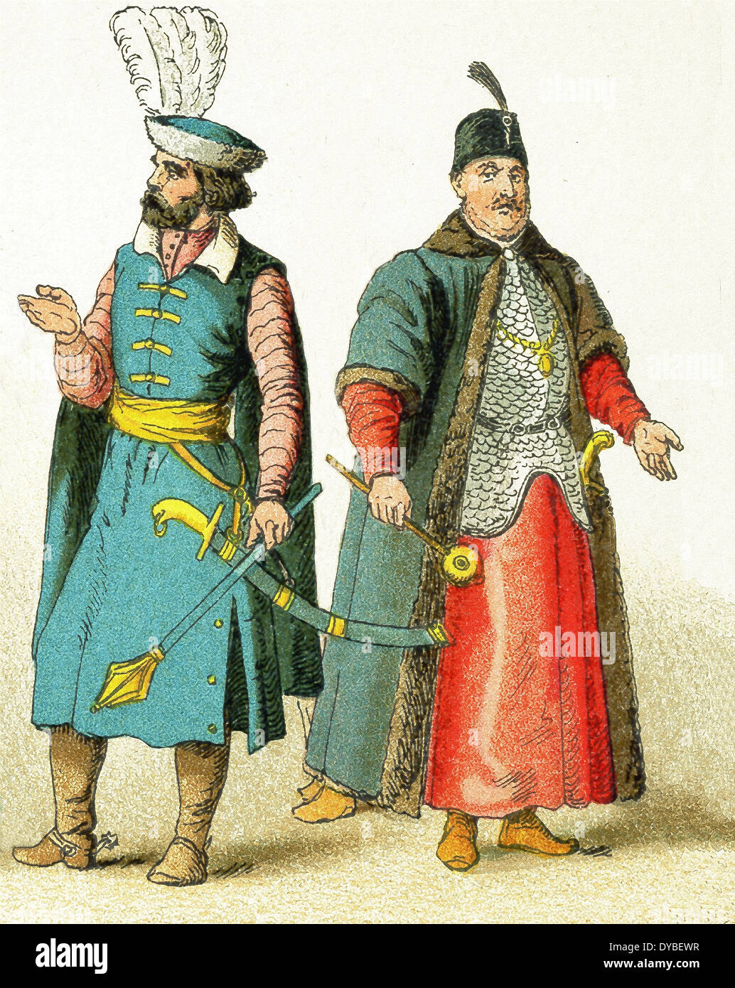 The Slavonic figures pictured here date to 1500. They represent, from ...