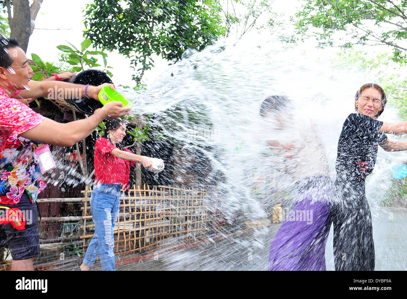Water splash during songkran festival hi-res stock photography and ...