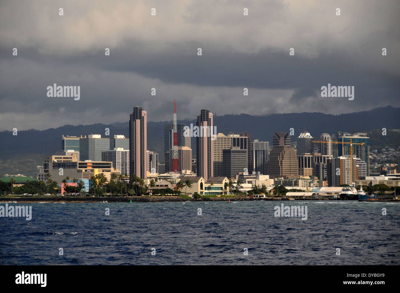 Kakaako shoreline in Honolulu, Oahu, Hawaii, USA Stock Photo - Alamy