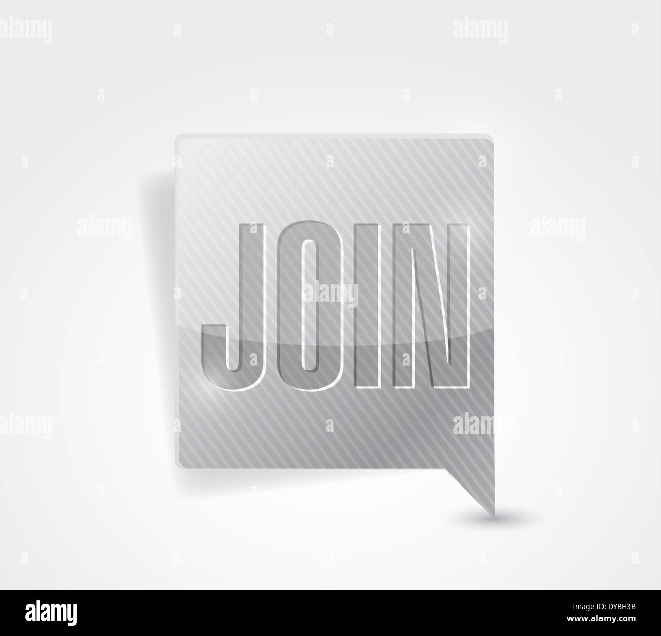 join message bubble pointer illustration design over white Stock Photo ...