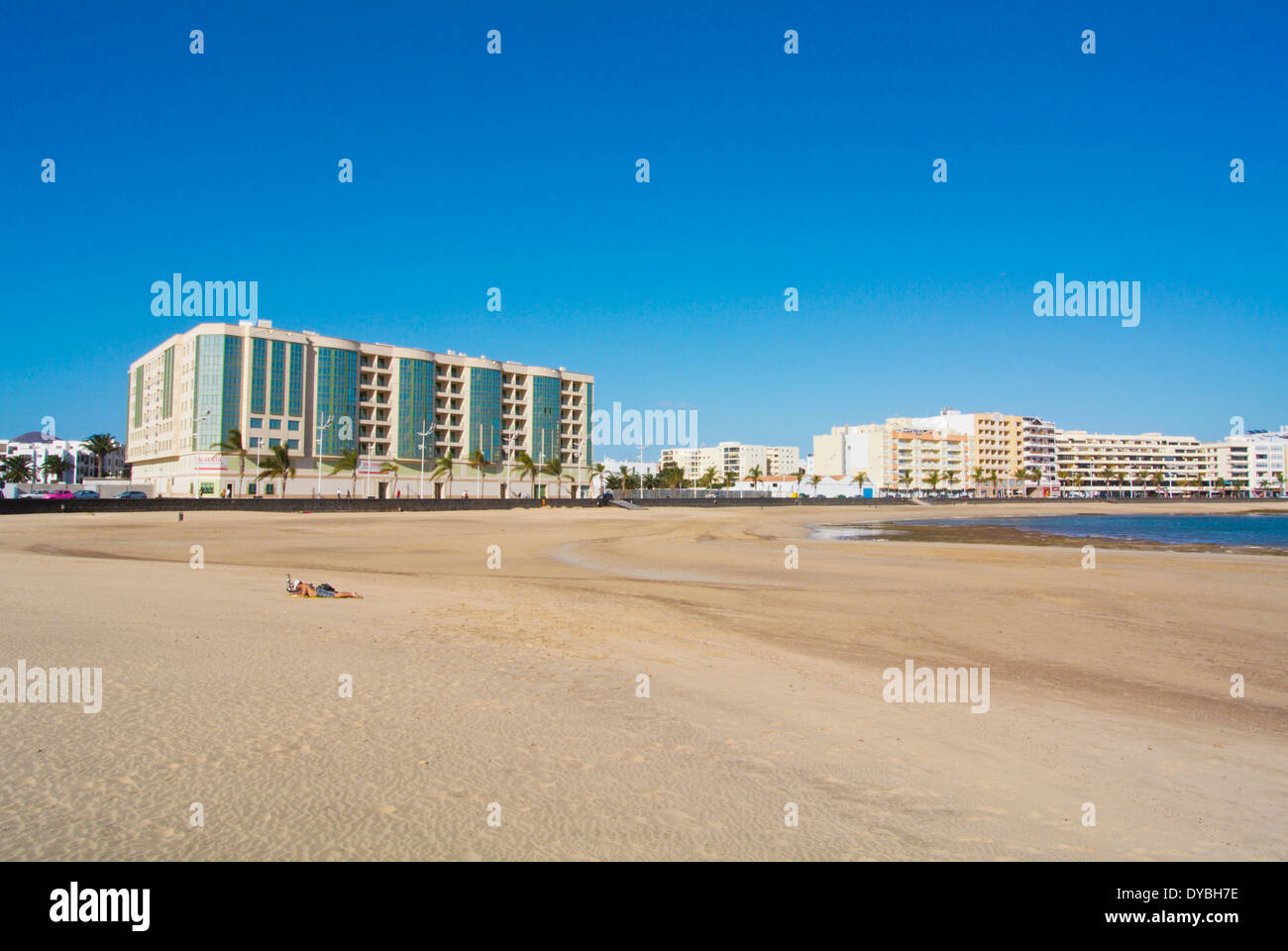 Playa del Reducto beach, Arrecife, Lanzarote, Canary Islands, Spain ...
