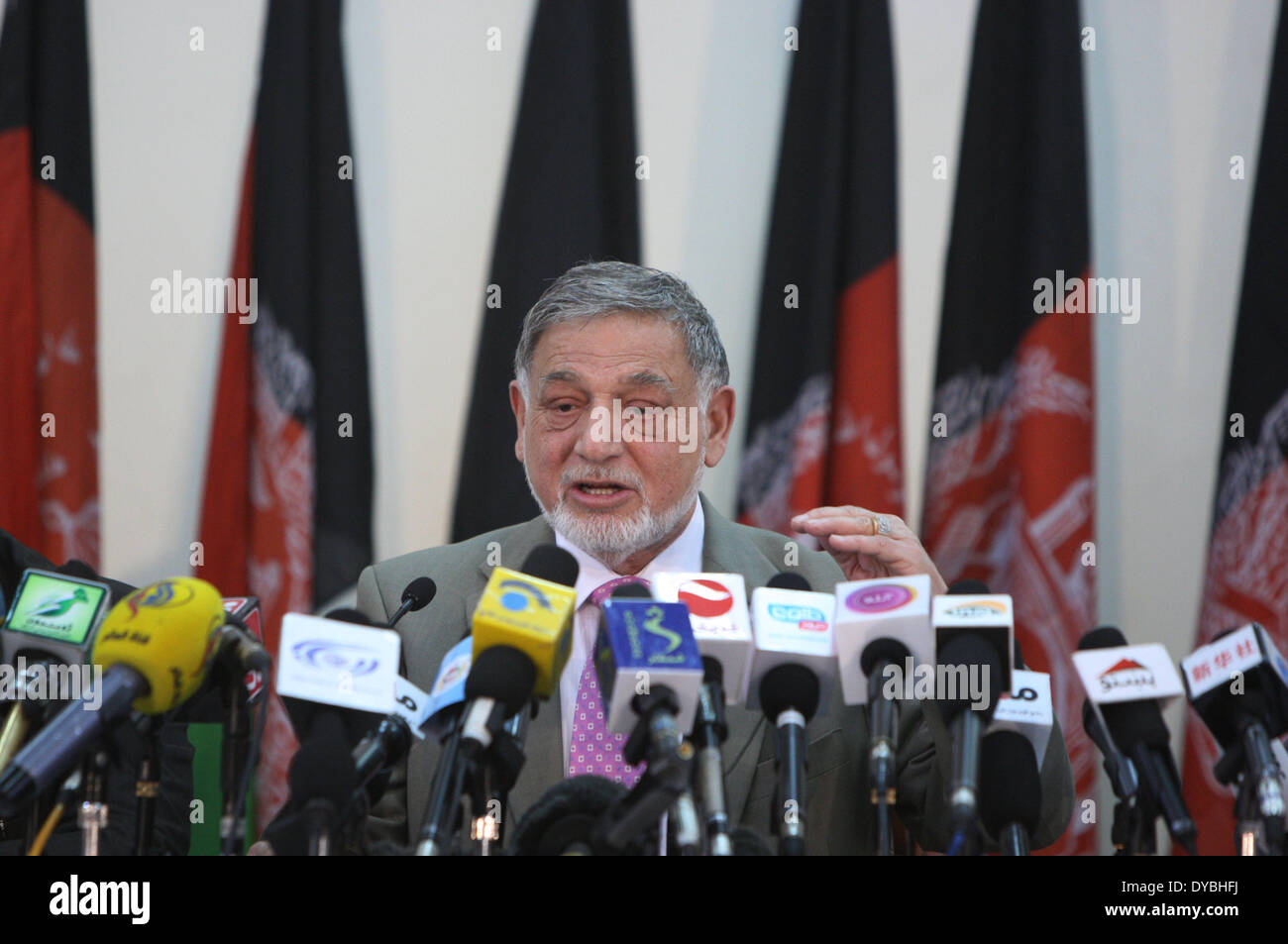 Kabul, Afghanistan. 13th Apr, 2014. Chairman of Afghanistan's ...