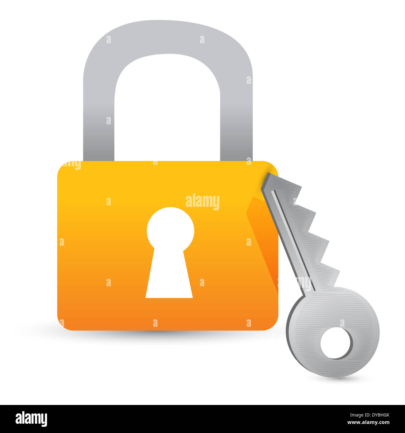 lock and key illustration design over a white background Stock Photo ...