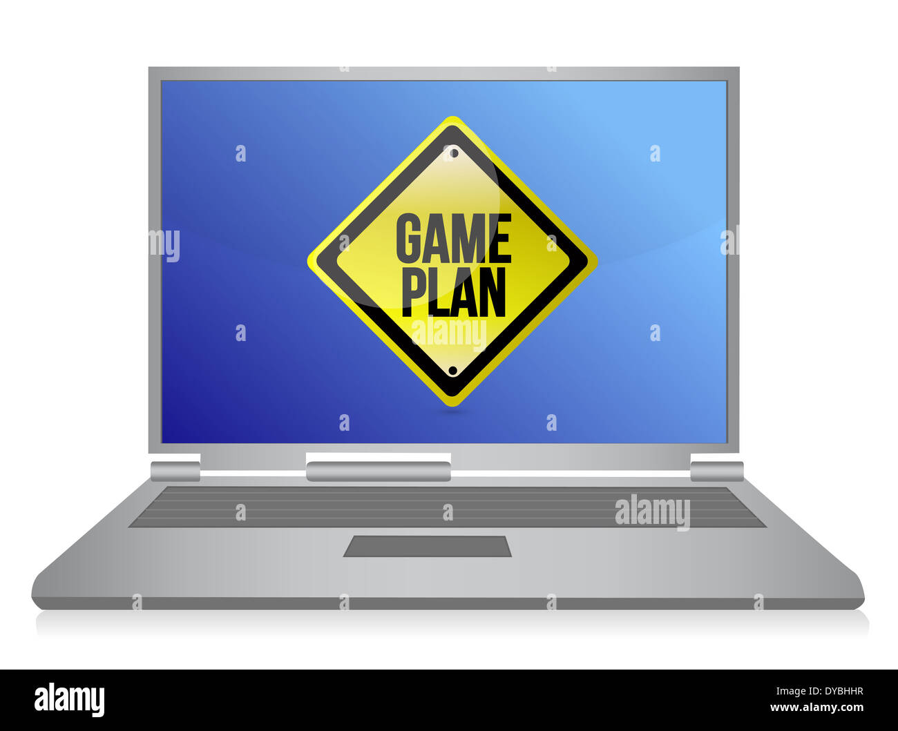 game plan computer illustration design over white background Stock ...
