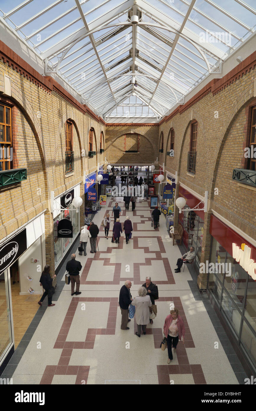 the inside shopping market, The Martlets, in Burgess Hill Stock Photo ...