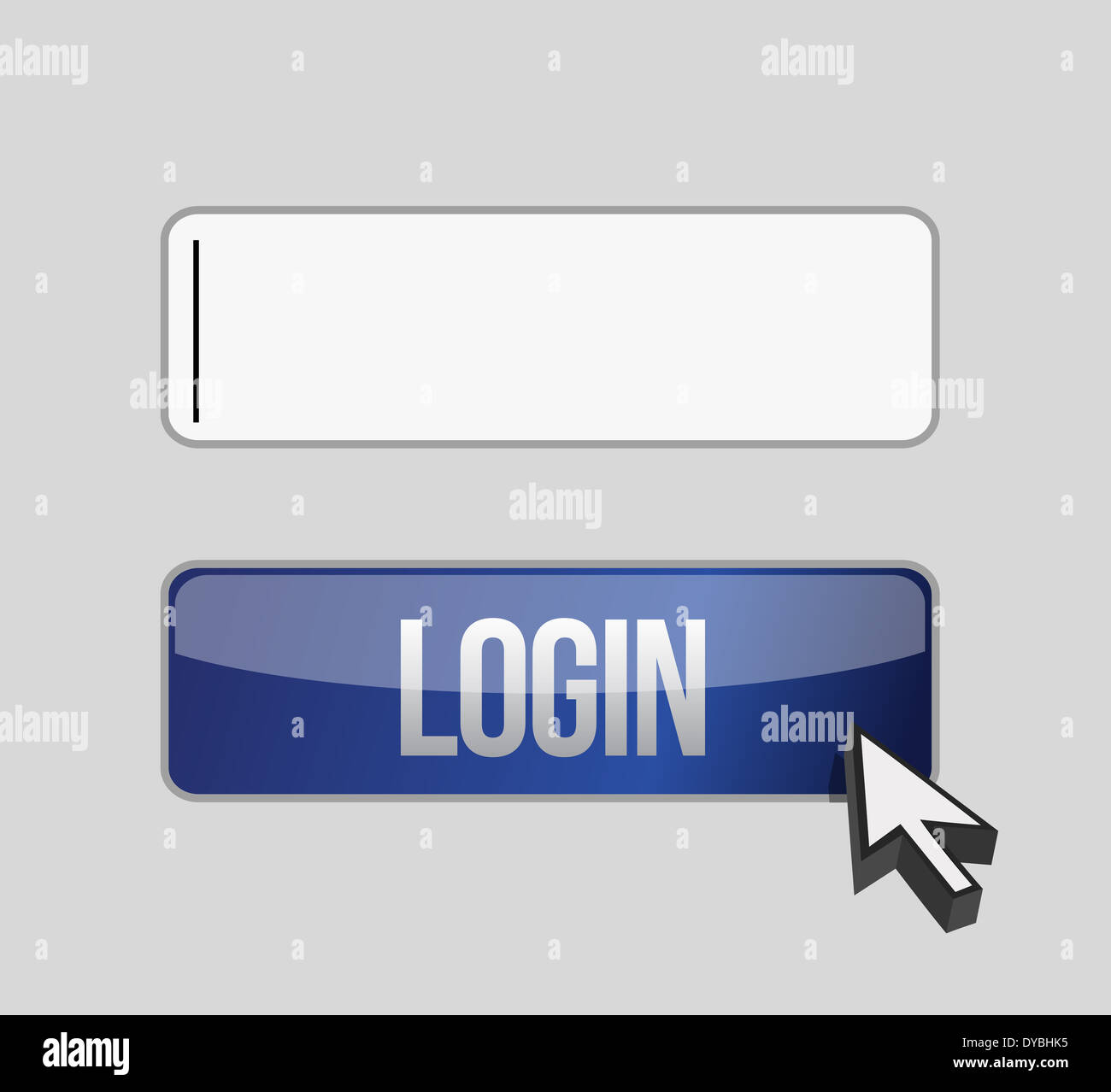 browser login illustration design concept over gray Stock Photo - Alamy
