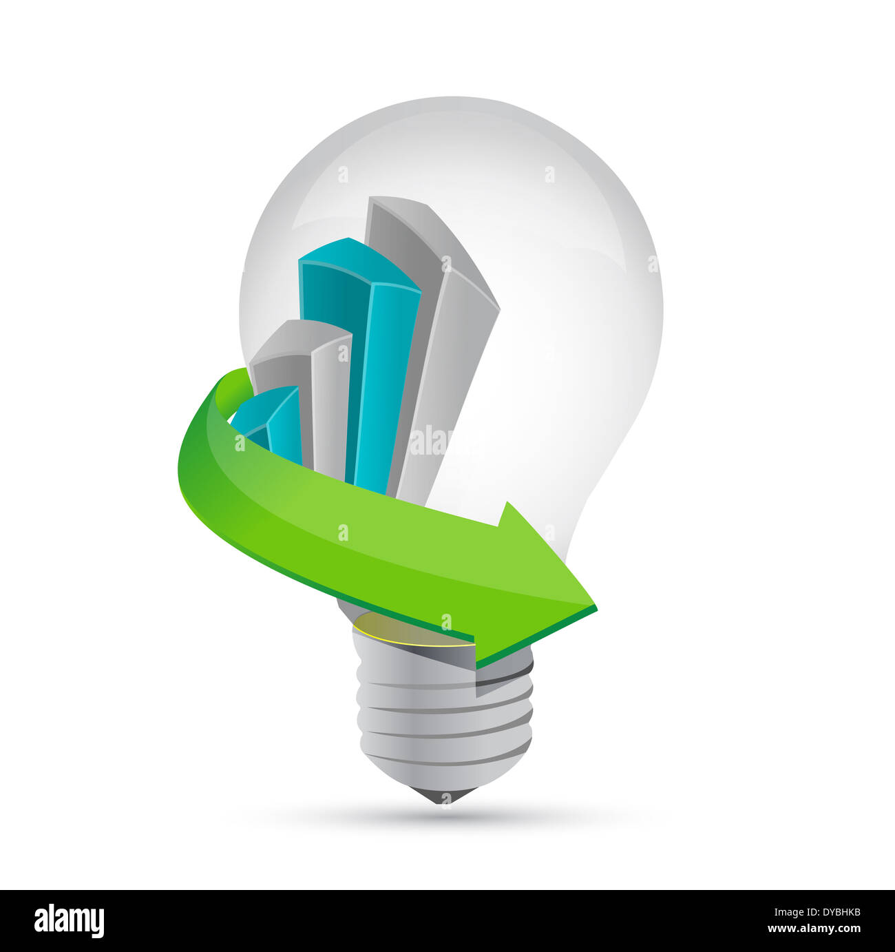 business idea graph illustration design over a white background Stock ...