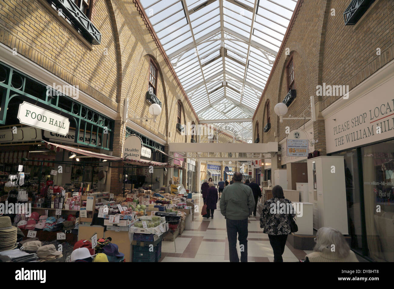 in the inside shopping market, The Martlets, in Burgess Hill Stock ...
