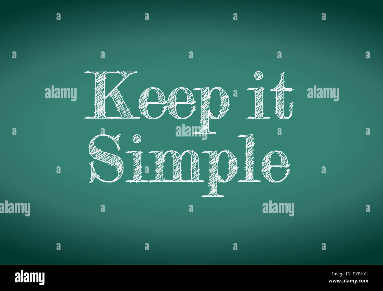 Keep it simple message written on a blackboard Stock Photo - Alamy