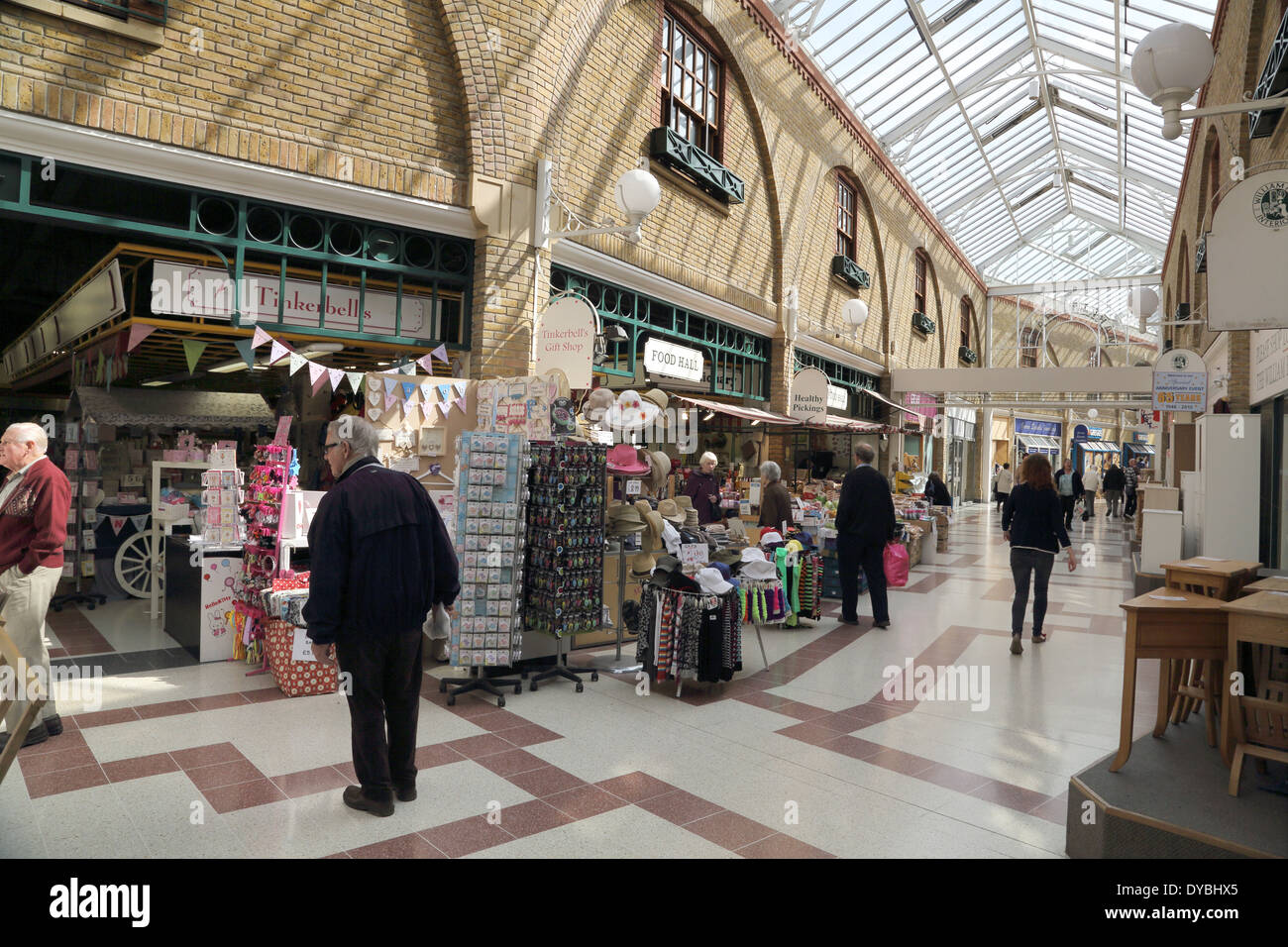 the inside shopping market, The Martlets, in Burgess Hill Stock Photo ...
