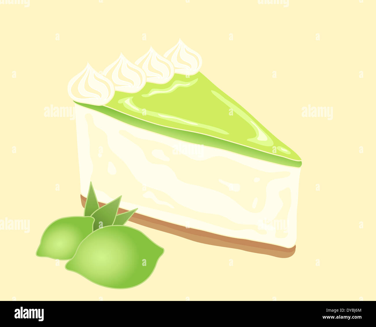 Key Lime Pie Slice Clipart