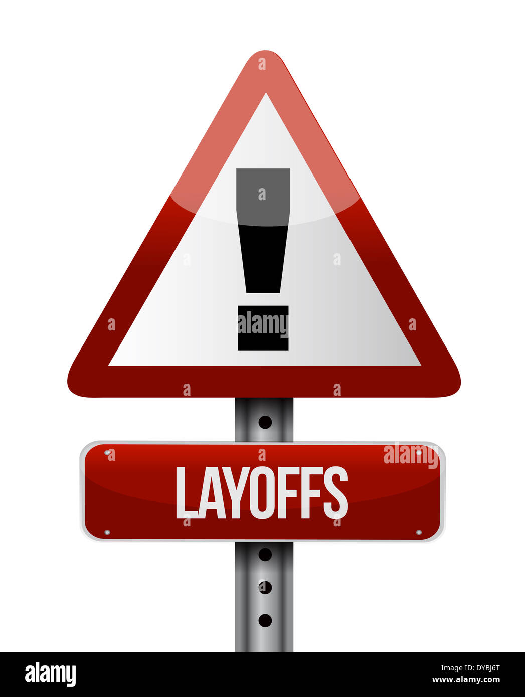 layoffs road sign illustration design over a white background Stock ...