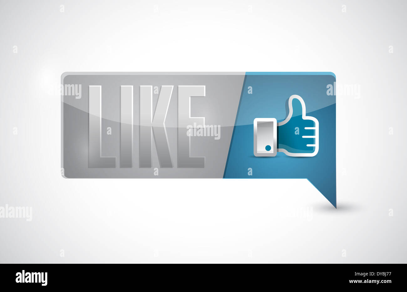Like button illustration design Stock Photo - Alamy