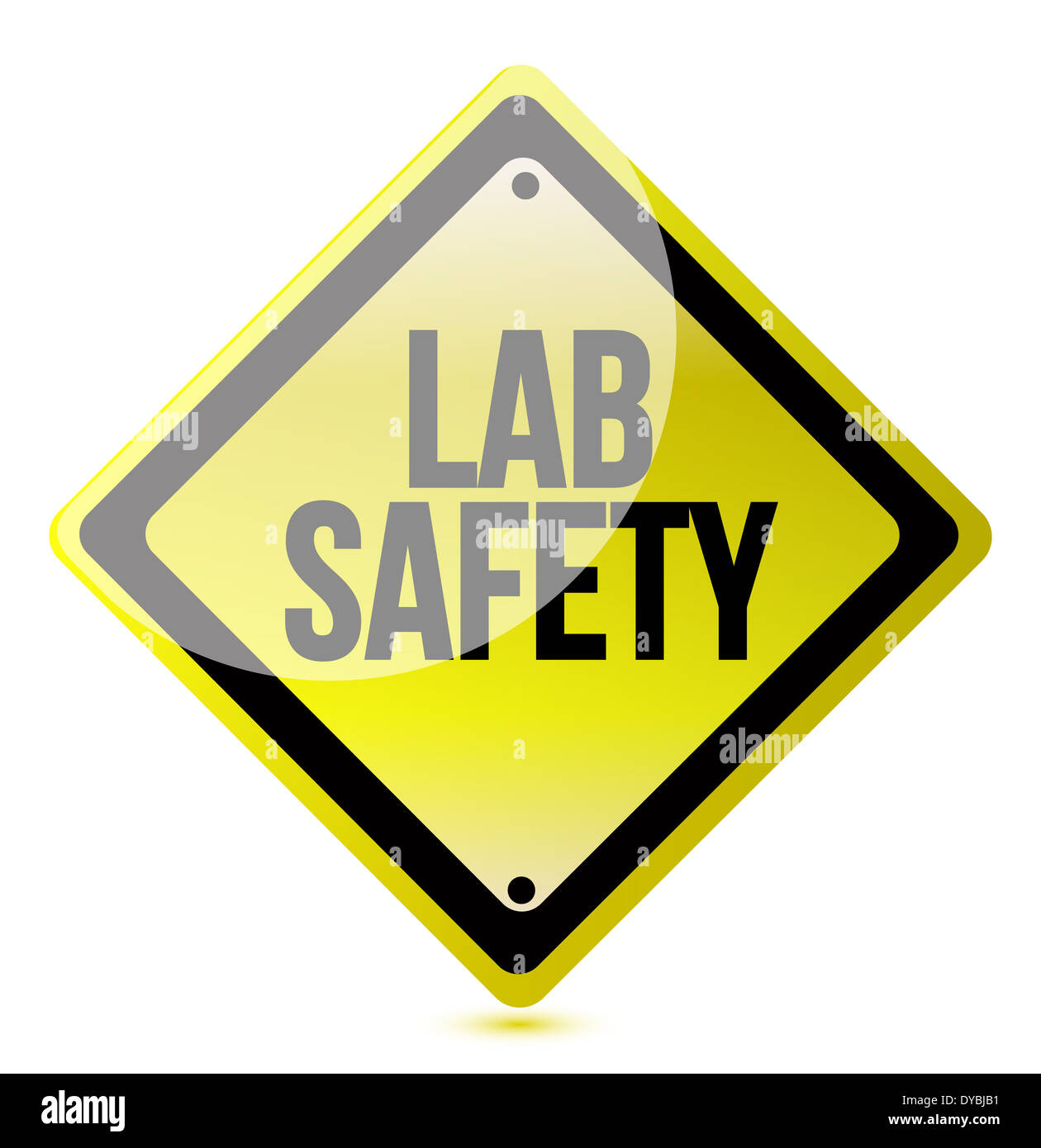 Lab safety sign Stock Photo - Alamy