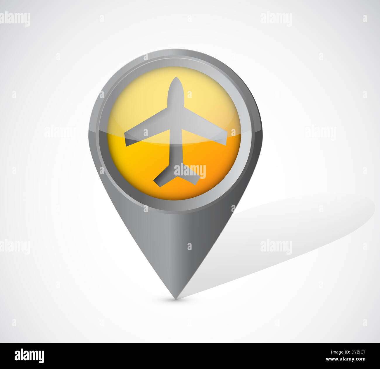 airplane transportation pointer illustration over a white background ...