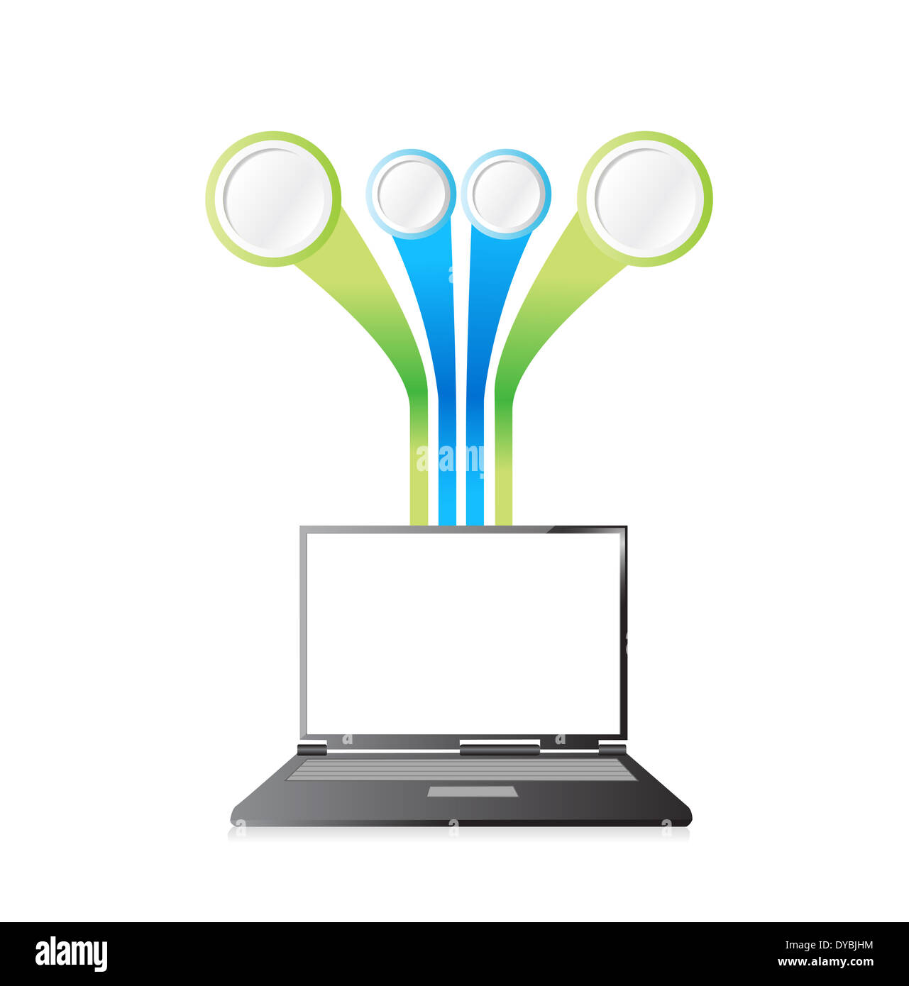 laptop Infographic template illustration design isolated over white ...