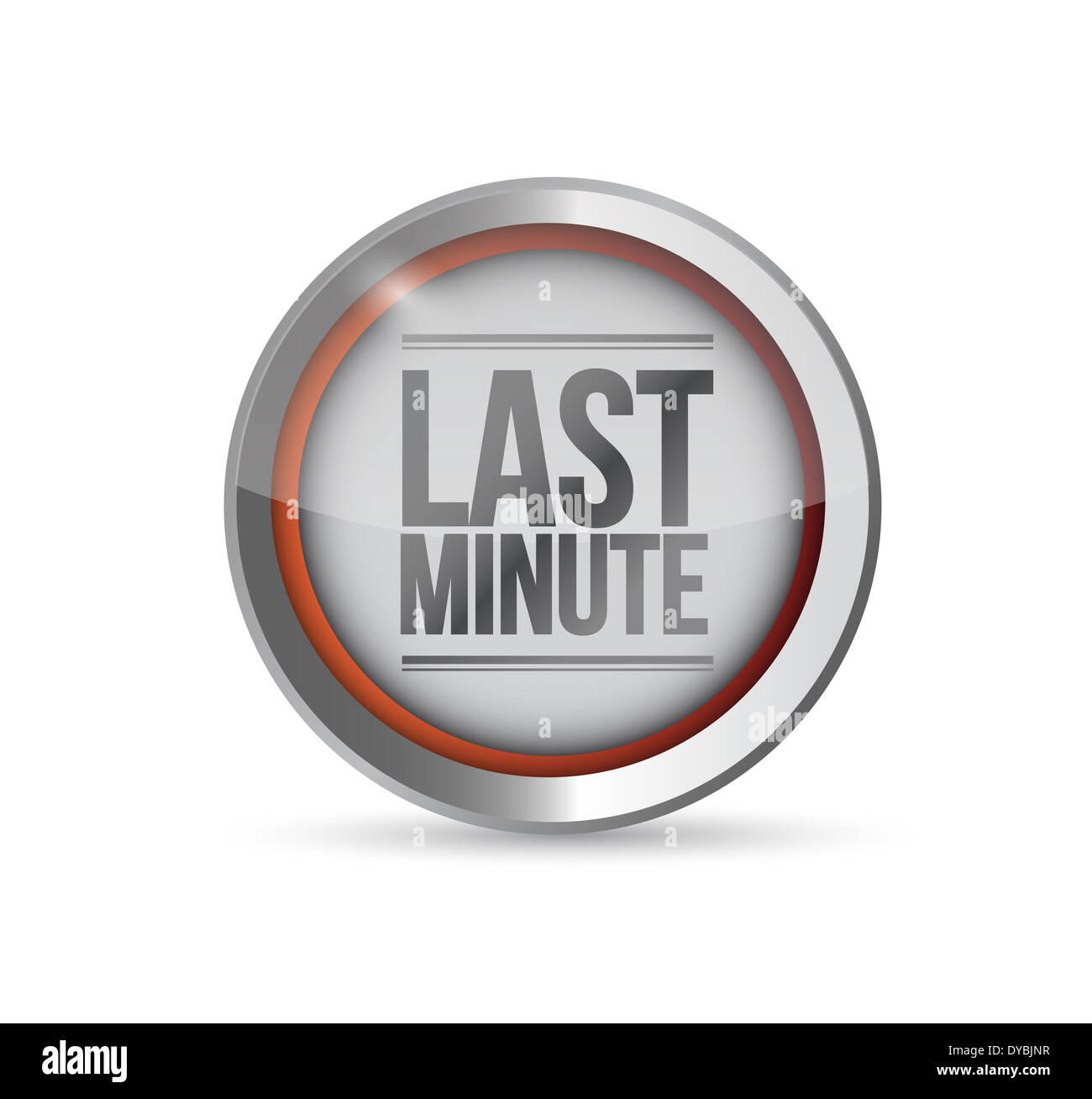 last minute button illustration design over a white background Stock ...