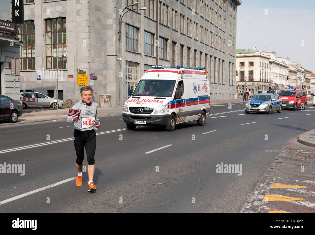 Warsaw, Poland, 13th, April 2014, Orlen Warsaw Marathon 2014, long ...