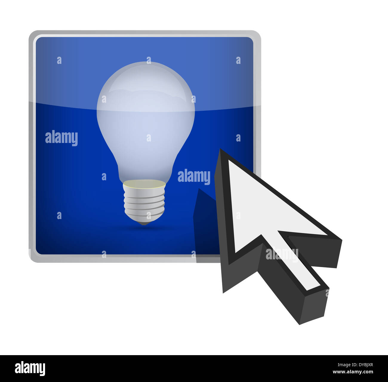 idea button illustration design over white background Stock Photo - Alamy