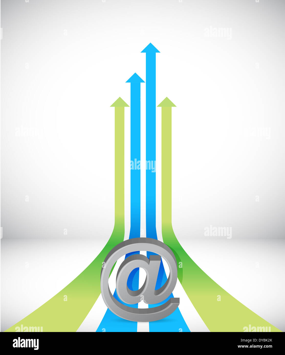 internet Arrow rising toward same direction success concept ...