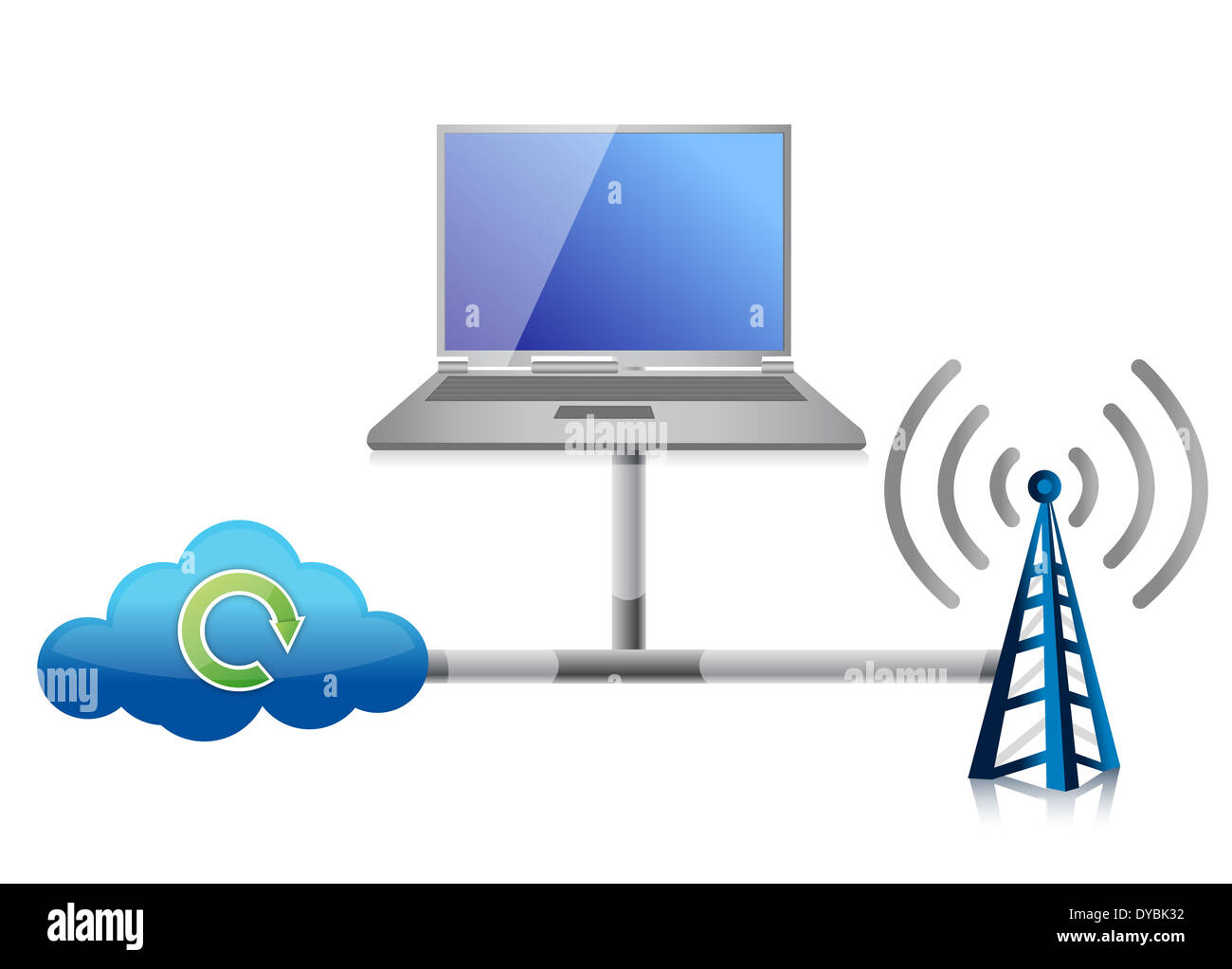 Networking icon illustration design over a white background Stock Photo ...