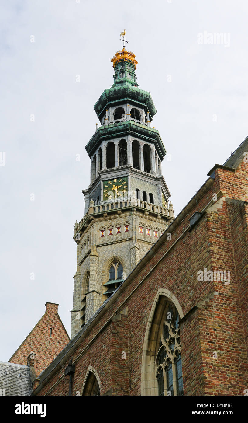 Lange Jan abbey tower in Middelburg, capital of Zeeland province, the ...