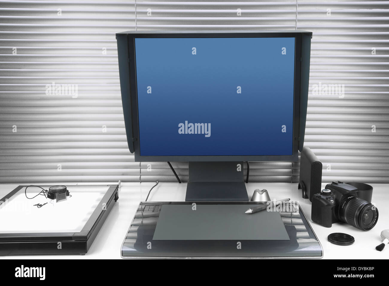 Photo retouching and editing station Stock Photo - Alamy