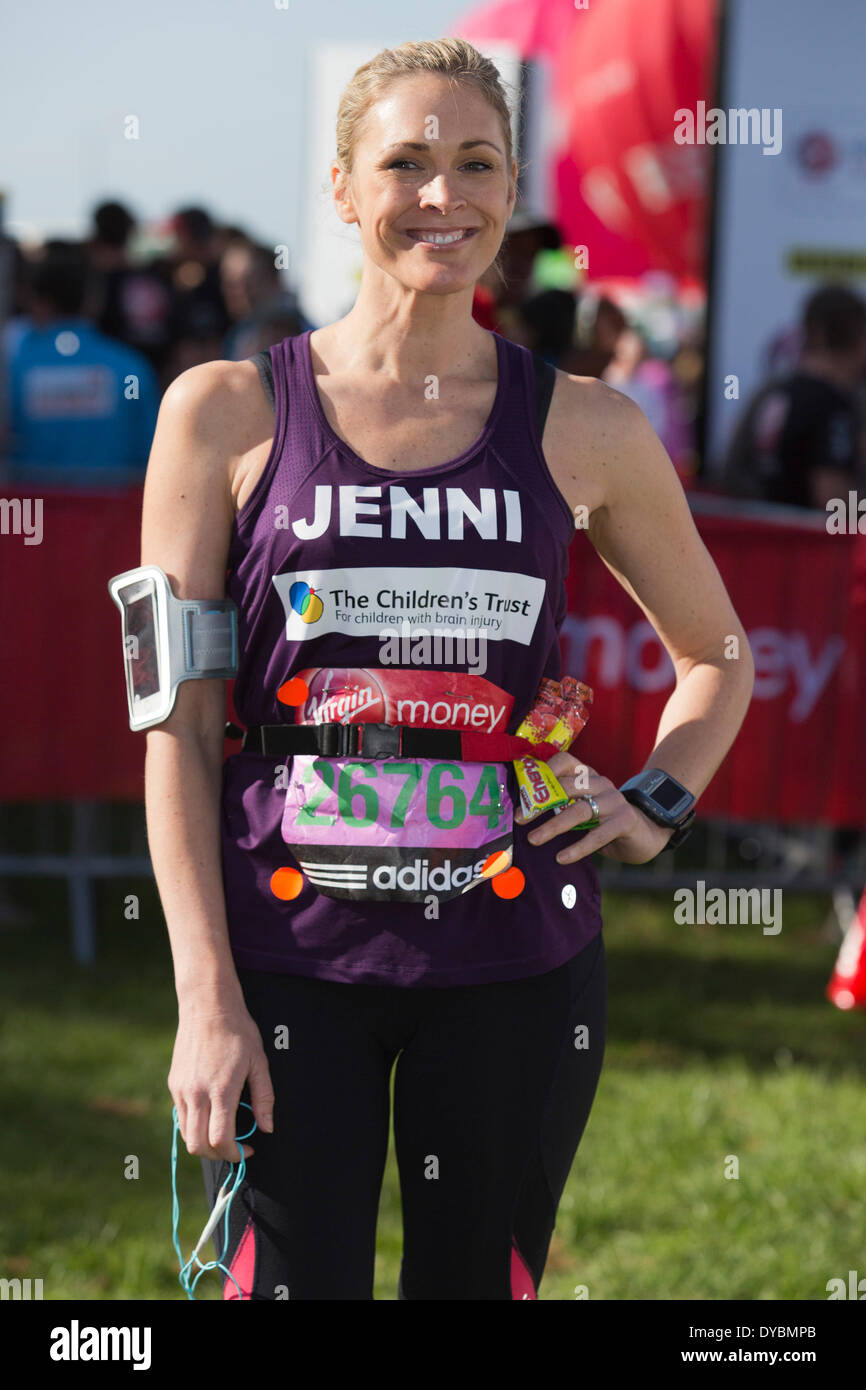 London, UK. 13th Apr 2014. BBC presenter Jenni Falconer. Celebrities ...