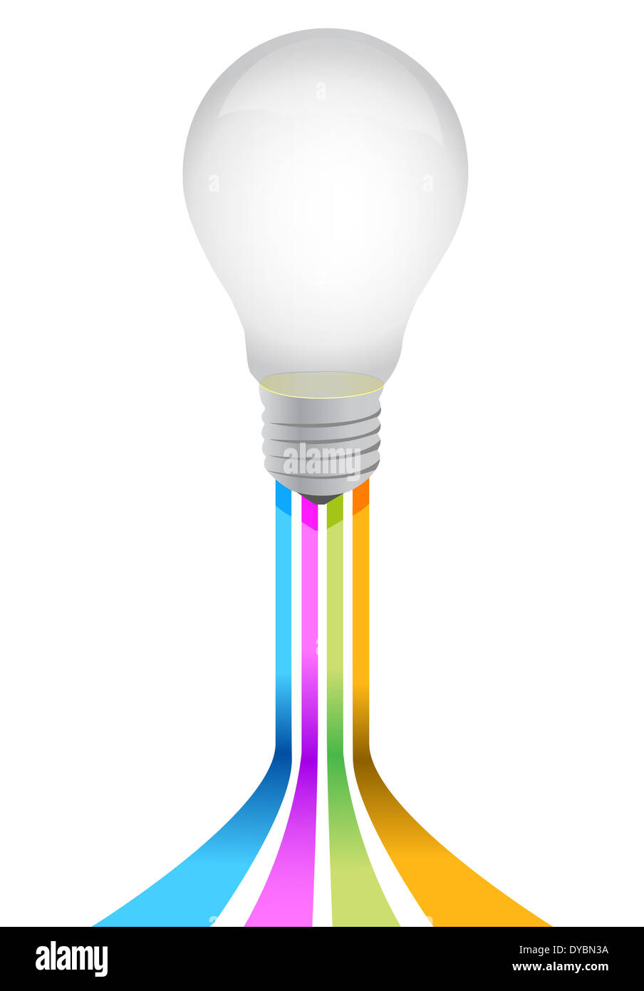idea light bulb illustration design over a white background Stock Photo ...