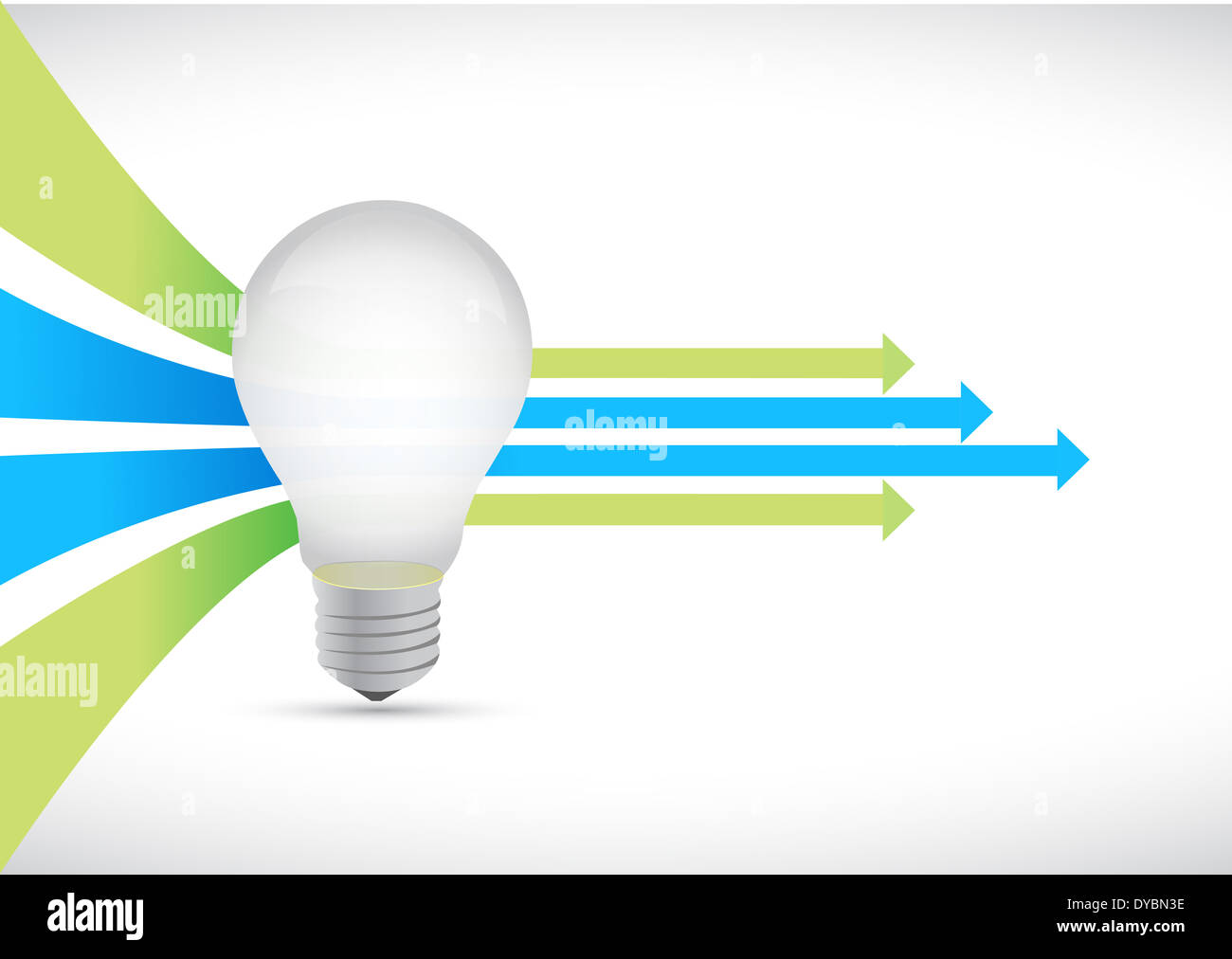 idea light bulb and Colored leader arrows concept illustration design ...