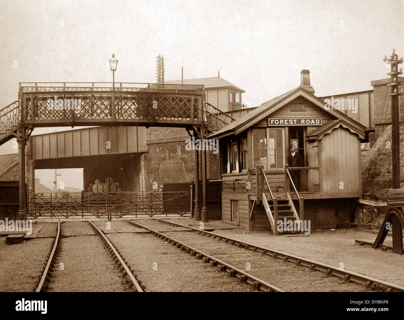Leicester - Forest Road Signal Box in 1903 Stock Photo - Alamy