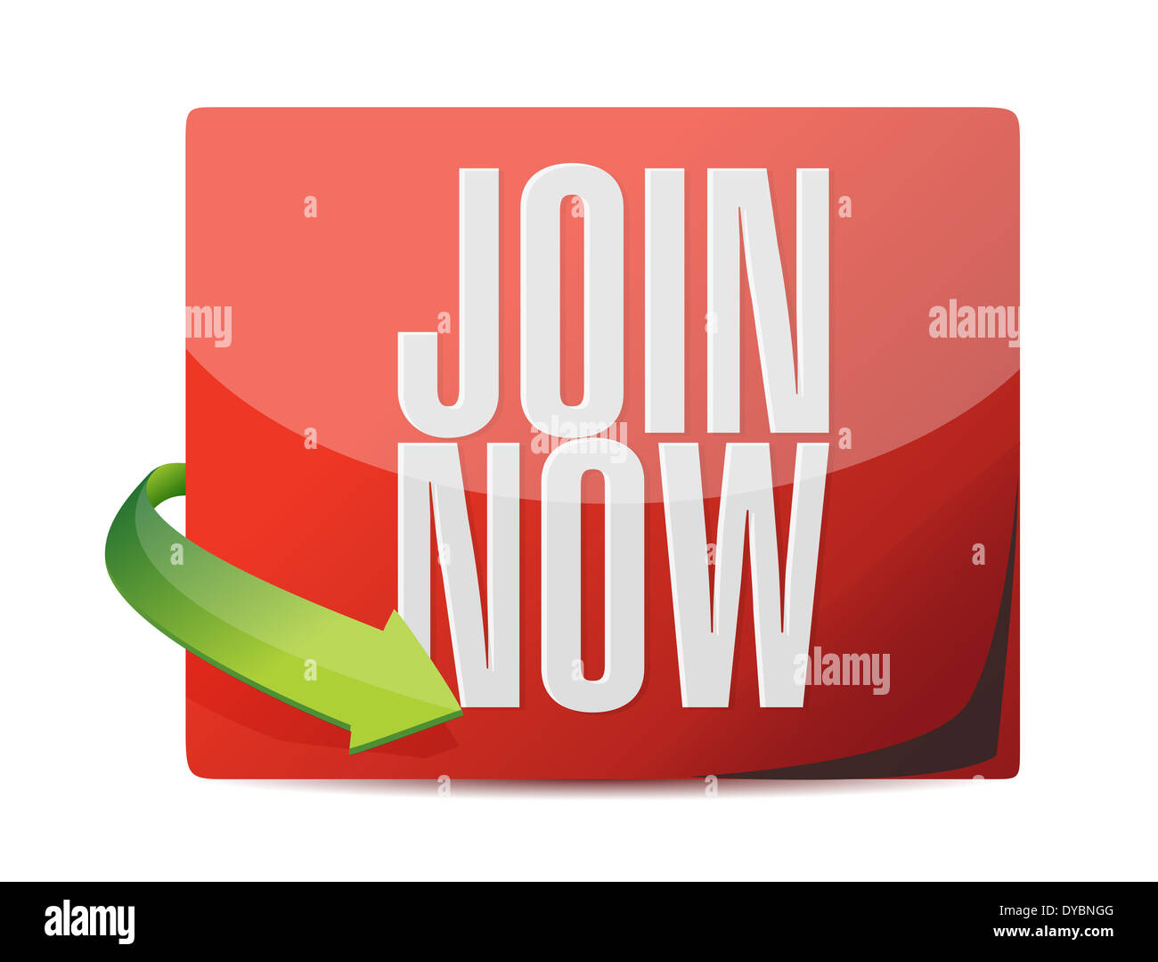 join now sticker illustration design over white Stock Photo - Alamy
