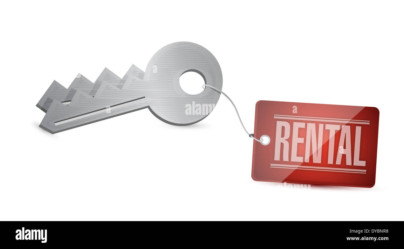 Keys for rental Concept Illustration design over white Stock Photo - Alamy
