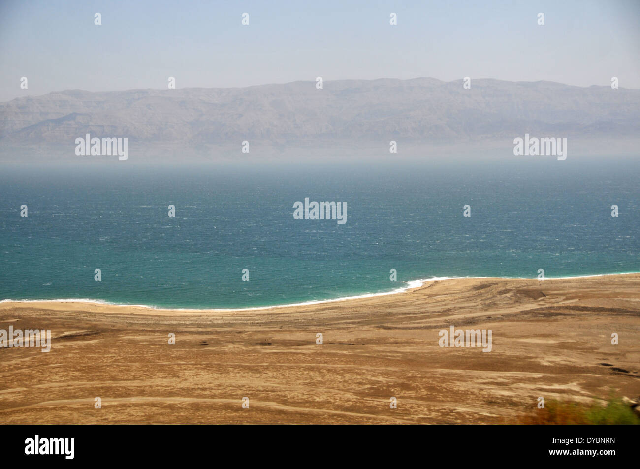 Dead Sea shoreline, viewed from above, Israel Stock Photo - Alamy