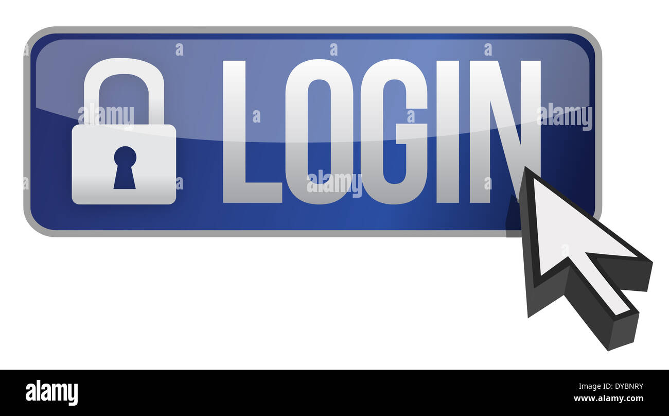 Login button illustration design over a white background Stock Photo ...