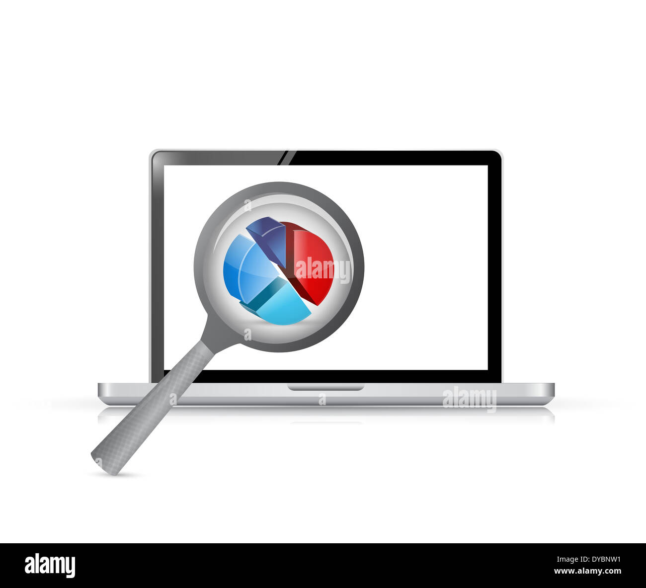 Magnifying glass over financial graph hi-res stock photography and ...