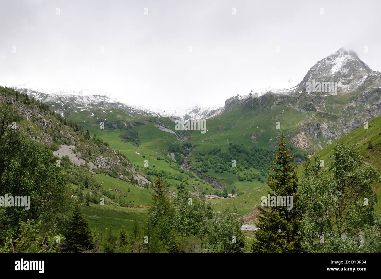 Snowy Alps in June Stock Photo - Alamy