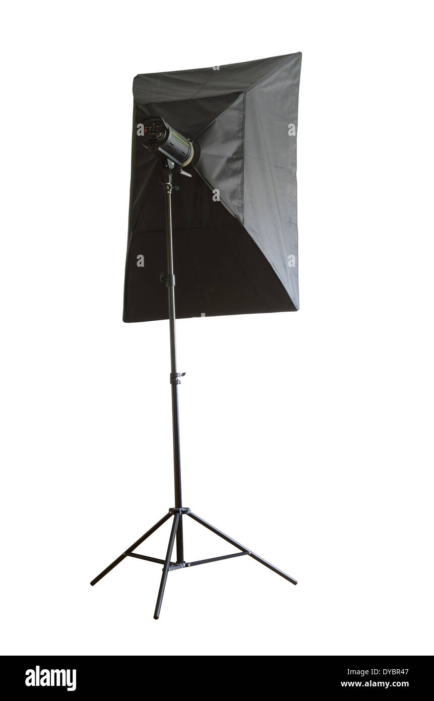 Studio lamp on white background Stock Photo - Alamy