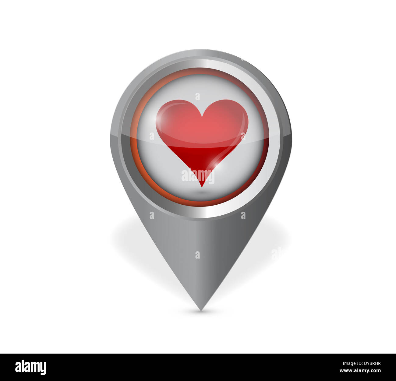 heart pointer illustration design over a white background Stock Photo ...
