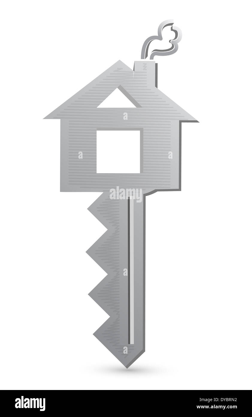 house key illustration design over a white background Stock Photo - Alamy