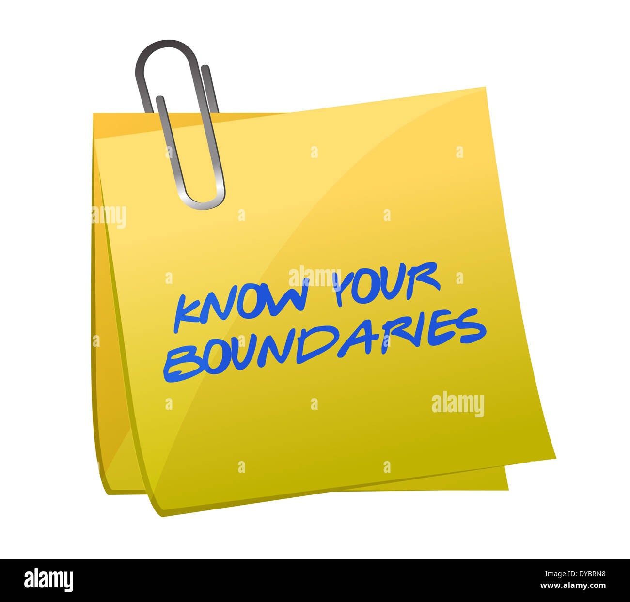know your boundaries. illustration design over white Stock Photo - Alamy