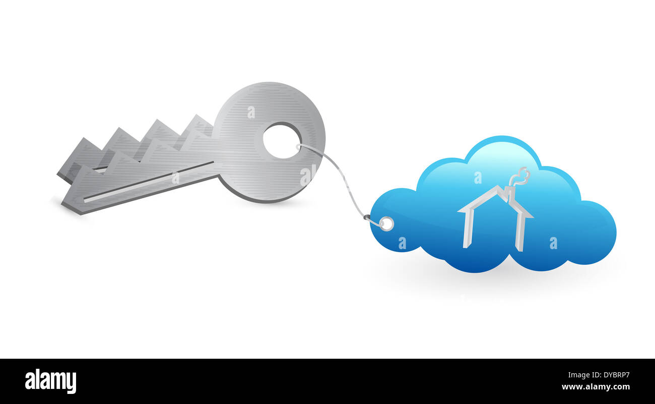 dream house keys illustration design over a white background Stock ...