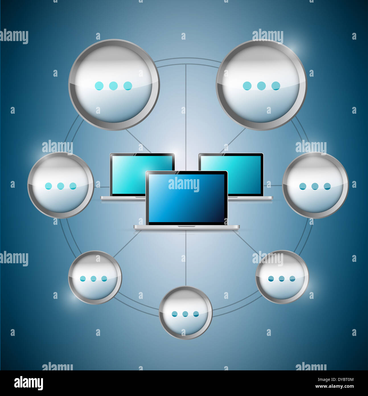 Laptop computer cycle cloud computing Stock Photo - Alamy