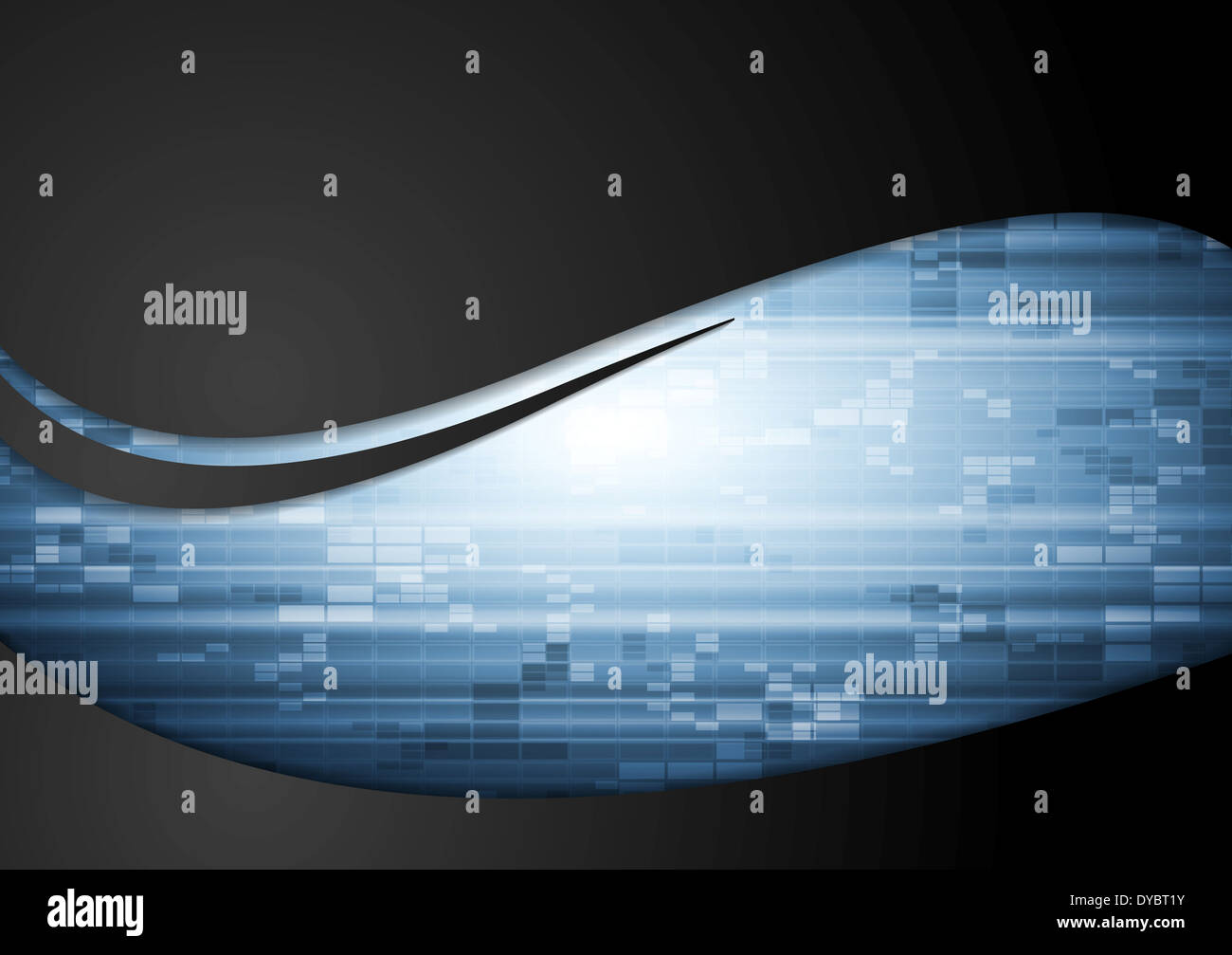 Abstract tech waves vector background Stock Photo - Alamy