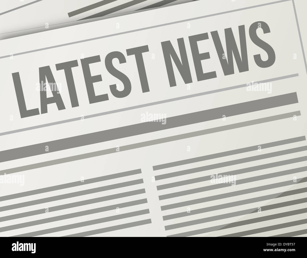 latest news closeup illustration design graphic newspaper Stock Photo ...