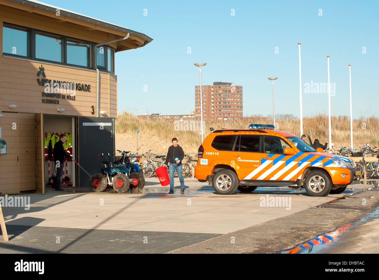 Lifeguard office near vlissingen beach Stock Photo - Alamy